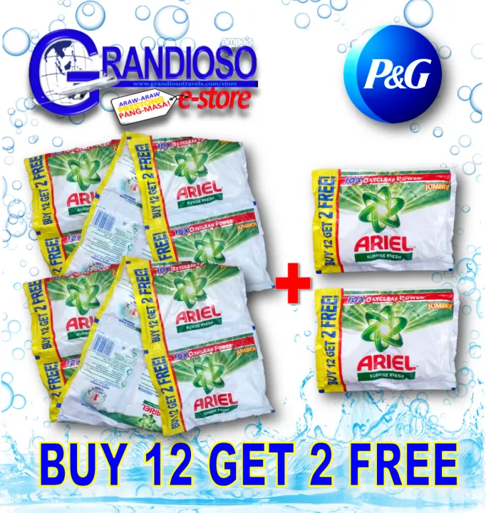Ariel Jumbo SunRise Fresh 10x Oxyclean Power 70g Buy 12 Get 2 Free ...