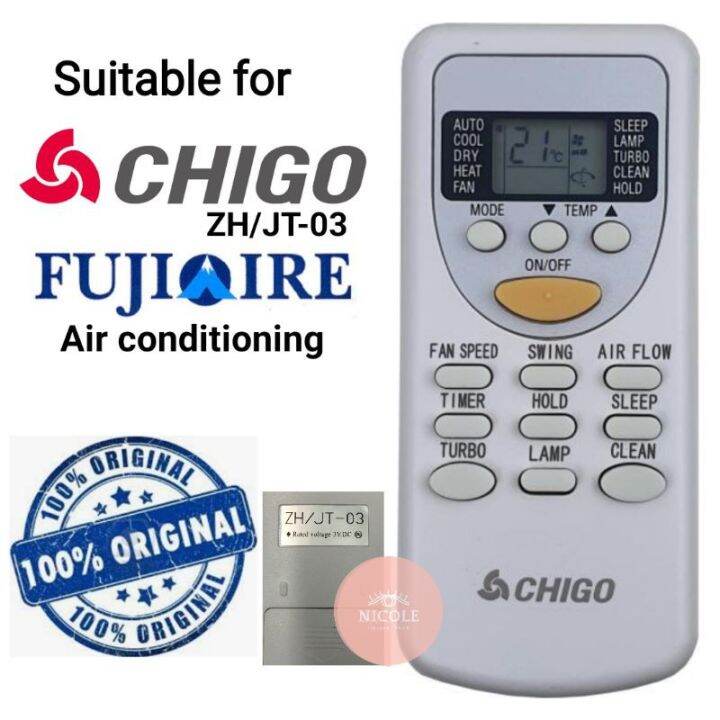 Original Chigo fujiaire Air COND Air condiver รีโมทคอนล zh JT-03 & zh ...