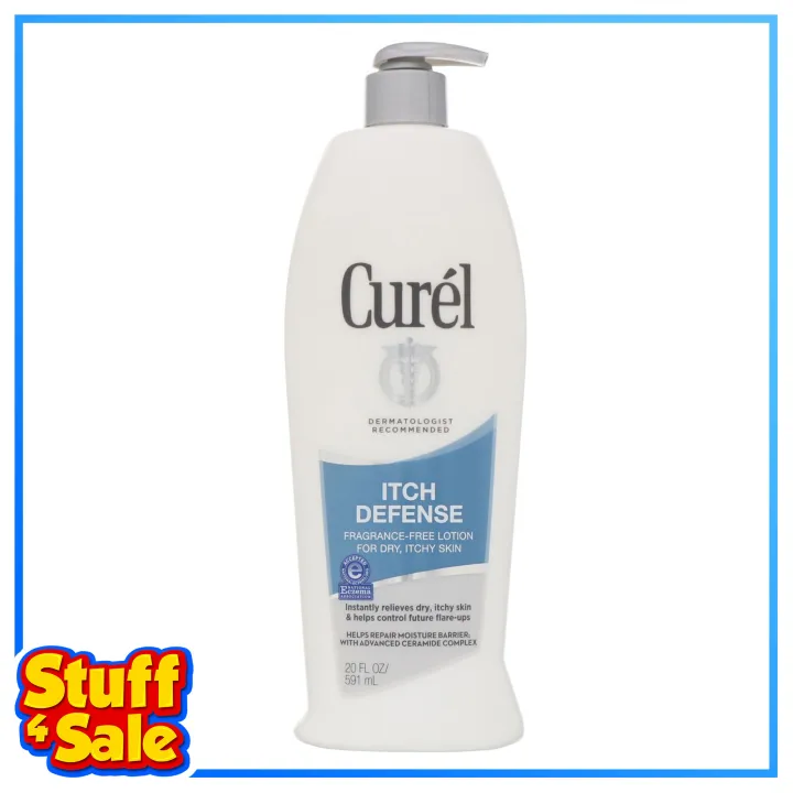 Curel Itch Defense Body Lotion for Dry Itchy Skin Fragrance Free 20 Fl ...