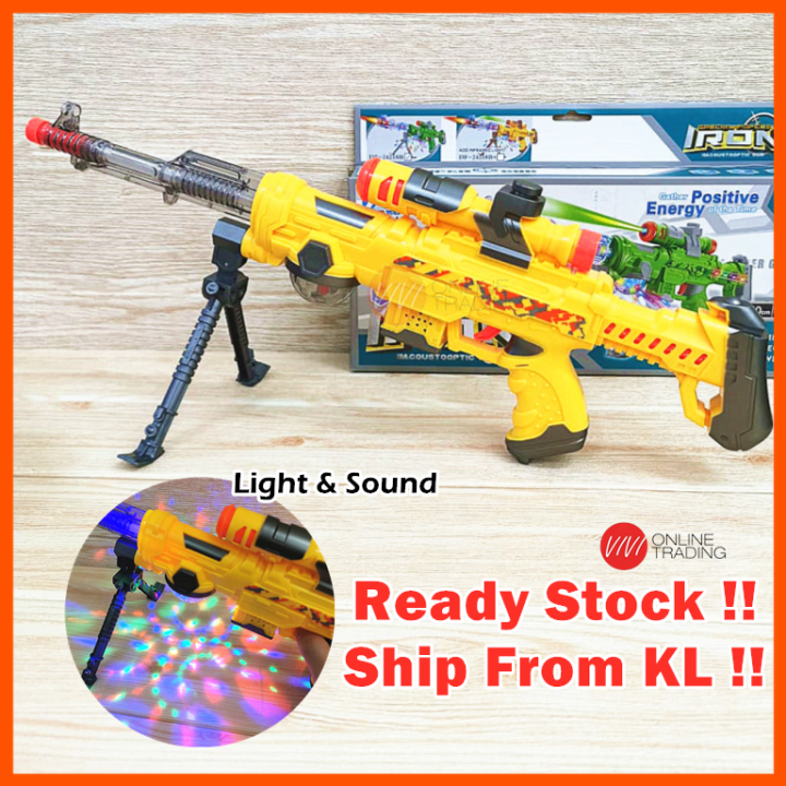 Submachine Gun Toys Gun for Children with Light and Sound and holder ...