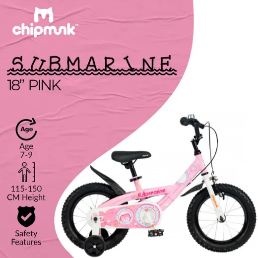 RoyalBaby Chipmunk Submarine 18" Kids Bike (CM18-4) -Pink | Lazada PH