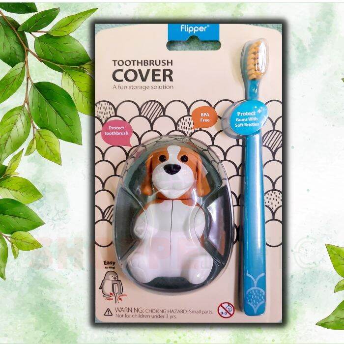 Flipper Fun Animal Kids Toothbrush Combo Toothbrush And Holder Dog | Lazada
