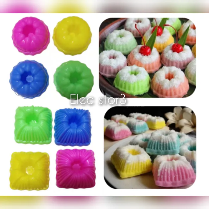 cetakan kue putu ayu bulat dan segi merek KH Isi 6Pcs & 12Pcs | Lazada ...