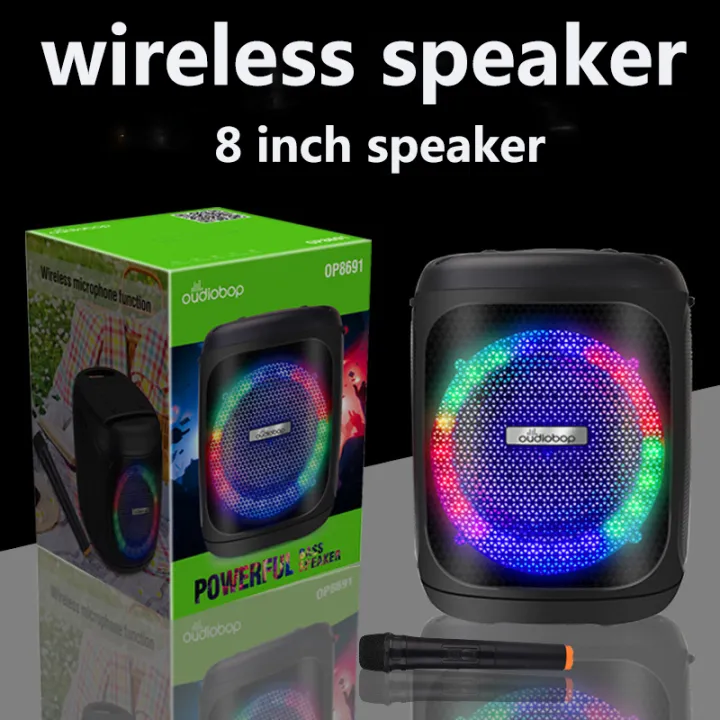 NEW AUDIOBOP OP8691 8" POWERFUL BASS WIRELESS BLUETOOTH RECHARGEABLE ...