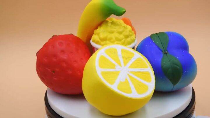 Kawaii สับปะรดผลไม้ S Quishy จัมโบ้จำลองผลไม้กลิ่นหอมช้าที่เพิ่มขึ้น ...