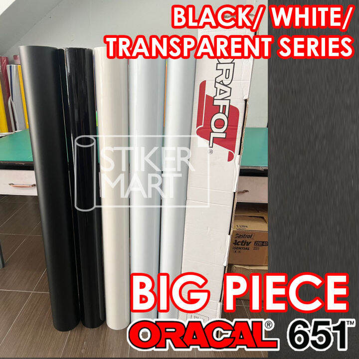 Oracal 651 Big Piece Sticker - Black Sticker White Sticker Transparent ...