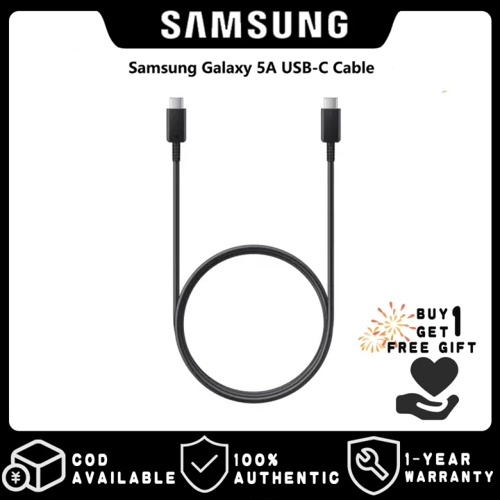 Original Samsung Galaxy 5A USB-C (TYPE-C TO TYPE-C ) 1M ความยาวสายไฟ ...