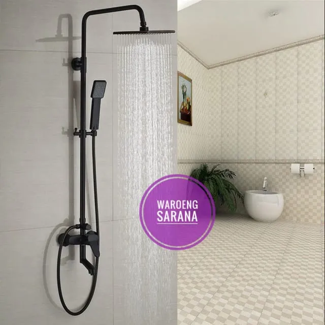 Shower Column Hitam Stainless Shower Tiang Stainless Hitam | Lazada ...