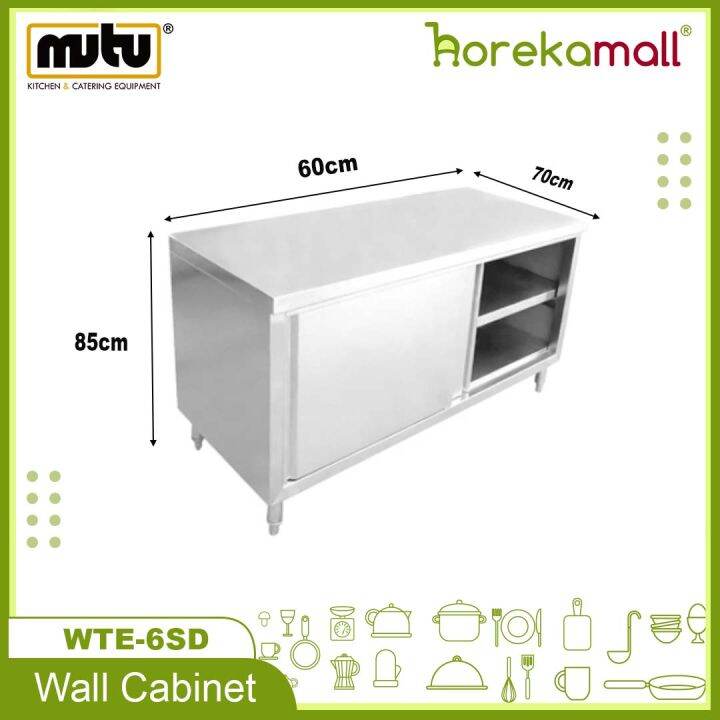Meja Cabinet Stainless / Meja kerja 60cm / Worktable Enclosed WTE-6SD ...