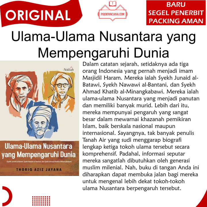 Original - Buku Sejarah Ulama-Ulama Nusantara yang Mempengaruhi Dunia Syekh Junaid al-Batawi ...