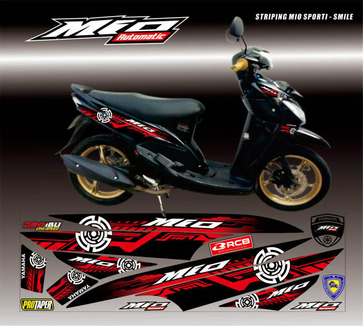 STRIPING STIKER VARIASI STIKER POLET MOTOR MIO OLD MIO SMILE / STRIPING ...