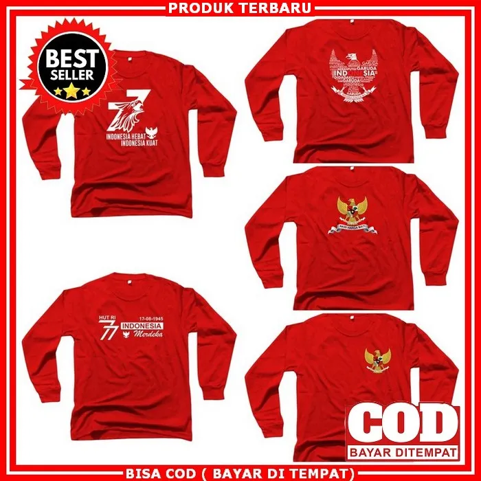 Kaos Kemerdekaan Indonesia Hut Ri Ke 77 Remaja Laki2 Terbaru 2022 Gaya Simple Murah Pria Distro ...
