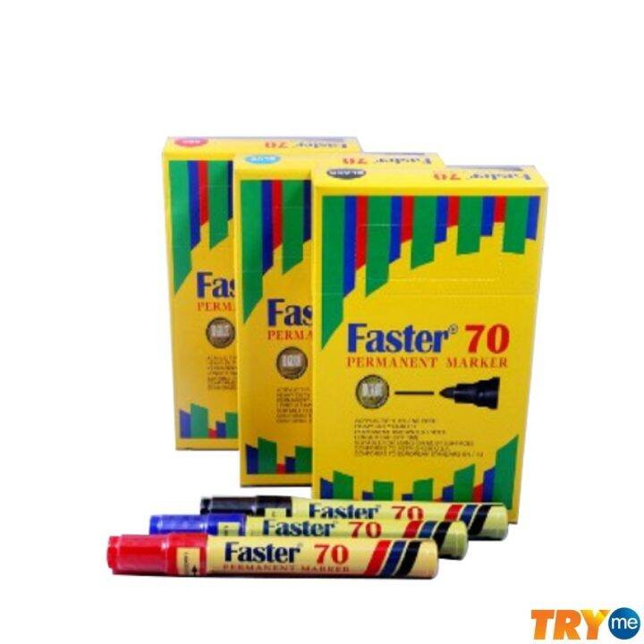 Faster MF70 Permanent Marker (12Pcs) - 3 Variants | Lazada