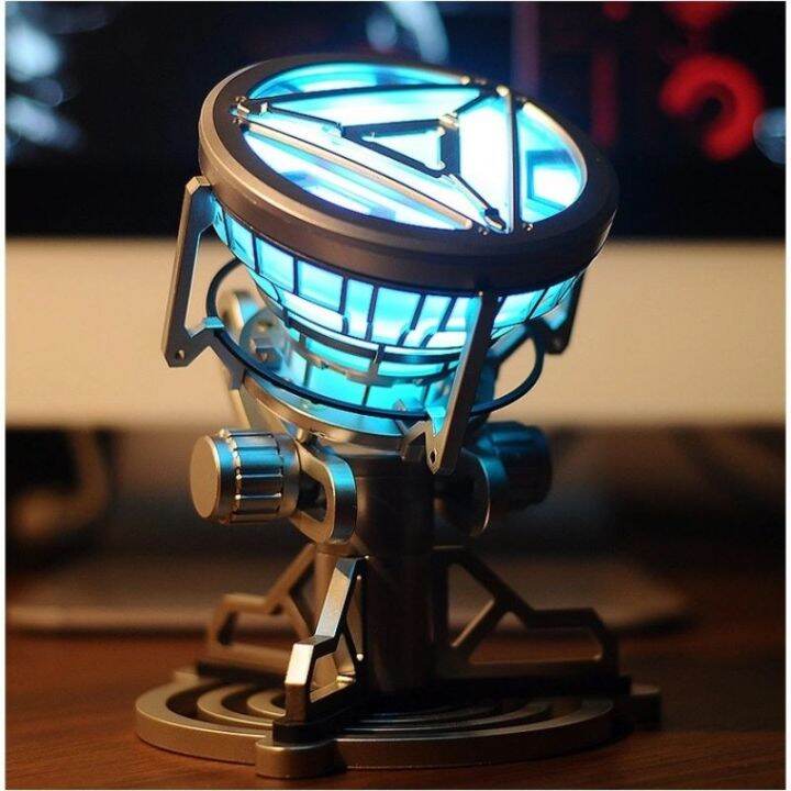 MK6 Tony Stark 1:1 Iron Heart Arc Reactor LED Light Chest Lamp Remote ...