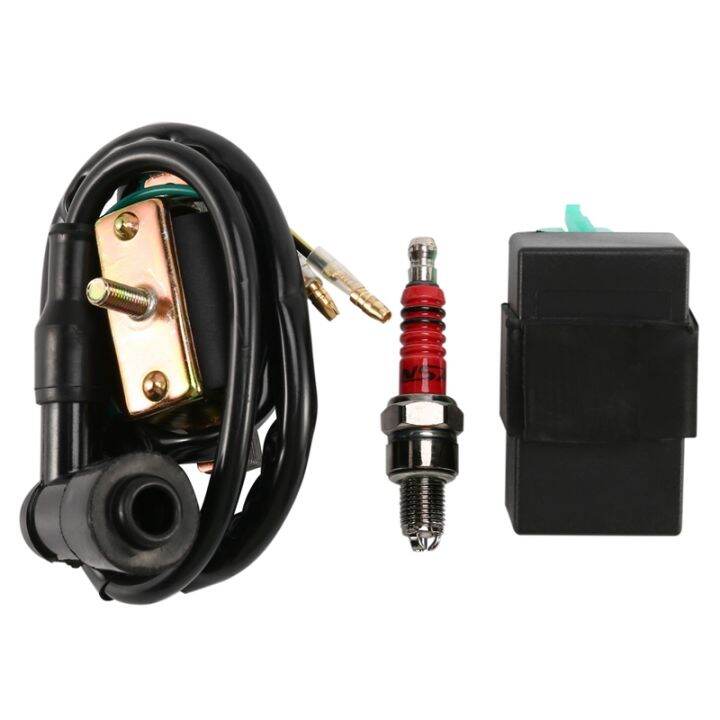 12V Ignition Coil + 5 Pin CDI + Plug Chinese ATV Quad 50 70 90 110 125 ...