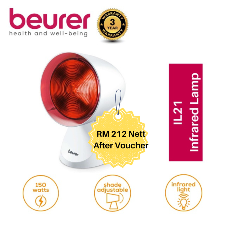 [3 YEARS WARRANTY] Beurer Infrared Lamp Soothing IL 21 / IL21 ~ heat to ...
