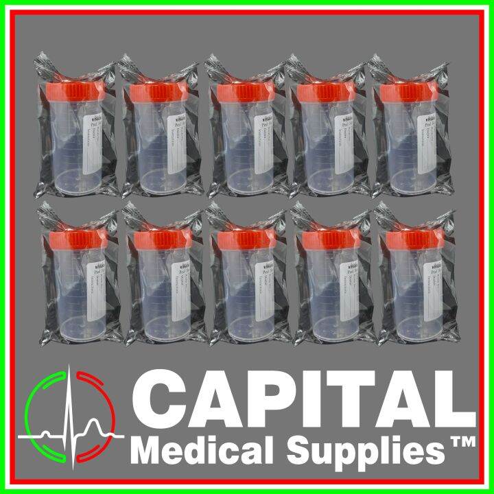 Urine / Stool Specimen Container Bottle, Screw Cap (Non-Sterile ...