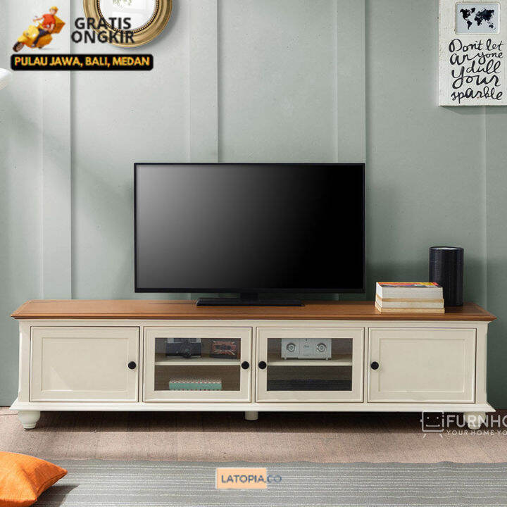 Meja TV Minimalis Modern Up To 200 Cm Maks Ukuran TV 75" Scandinavian ...