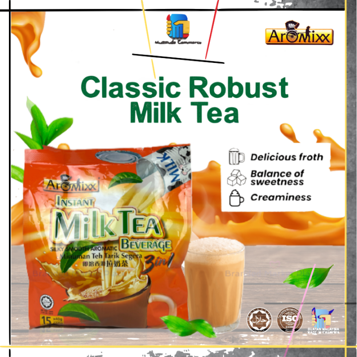 Aromixx Instant Milk Tea (15s x 40g) Silky Smooth 3 in 1 Beverage Mamak ...