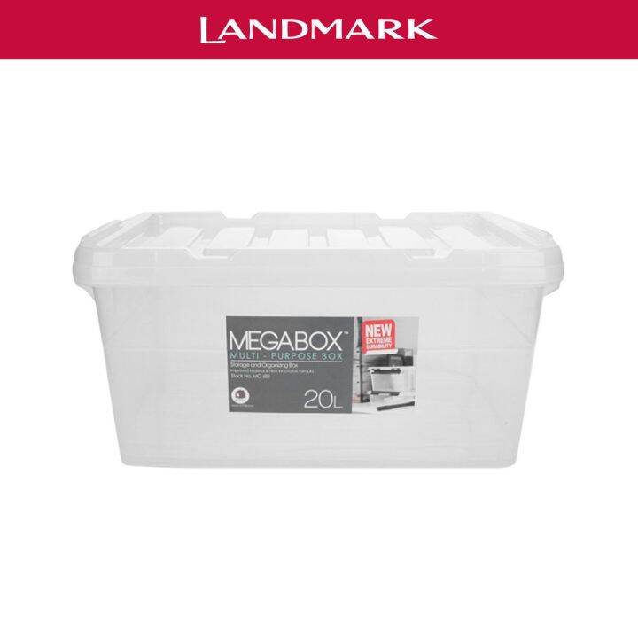 Landmark Megabox Storage Box 20L ( Clear ) | Lazada PH