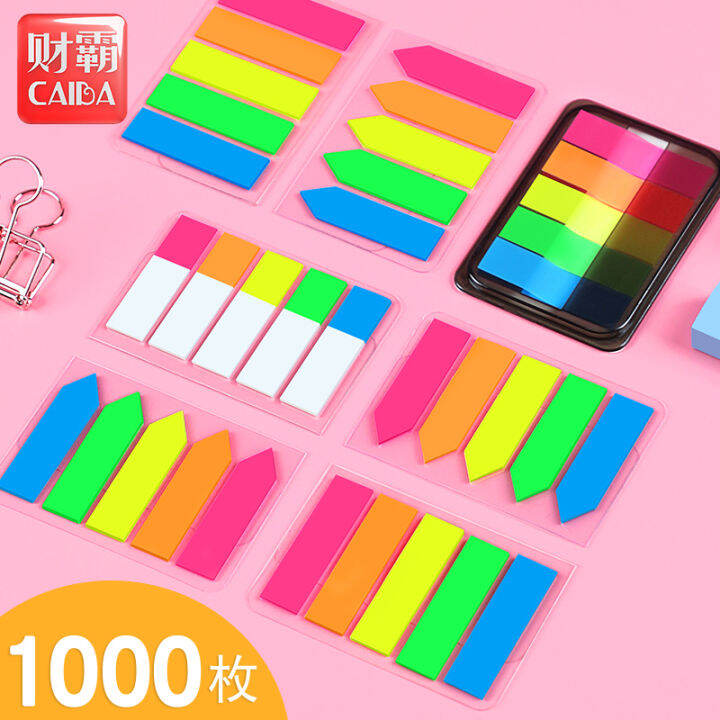 Removable post-it notes are convenient to sign bookmarks, stickers ...