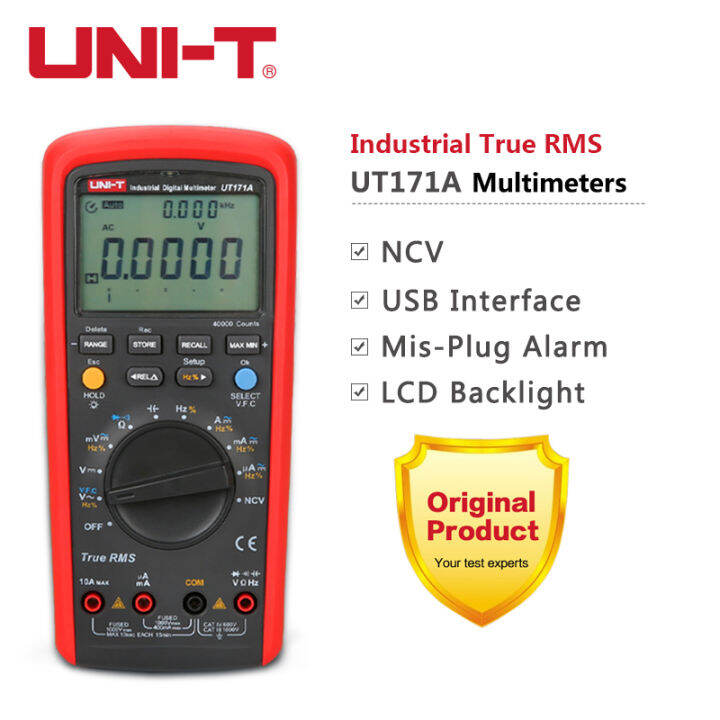 UNI-T UT171A UT171B UT171C Industrial True RMS Digital Multimeter AC DC ...