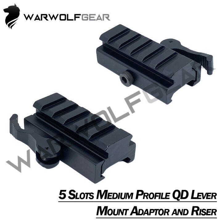 5 Slots Medium Profile QD Lever Mount Adaptor and Riser MZJ-RAL-0027 ...