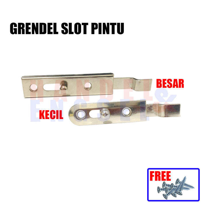 Grendel HK Kecil dan Besar Grandel Pintu Lemari / Slot Pintu / Lemari ...
