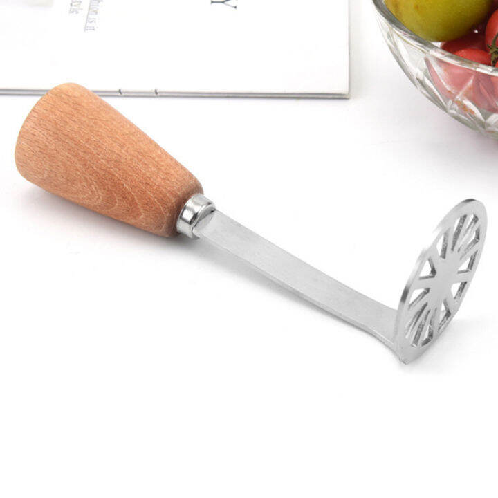 Sports Outdoors Stainless Steel Potato Masher With Wooden Handle ...