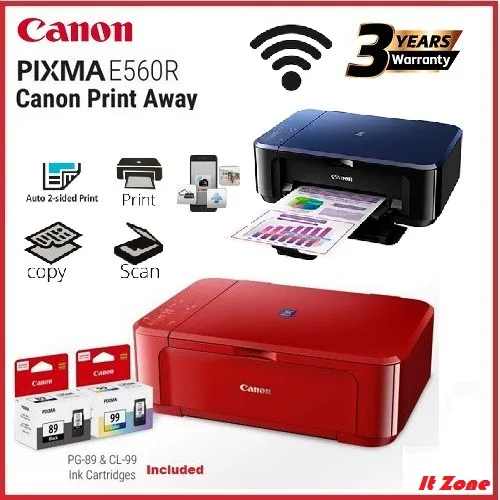 Canon PIXMA E560R / E560 Wireless All-In-One Printer (Duplex/Wifi/Print/Scan/Copy) | Lazada