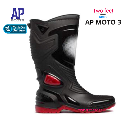 BISA COD - AP Boots Moto 3 - Sepatu Safety Anti Air Bahan PVC - Sepatu ...