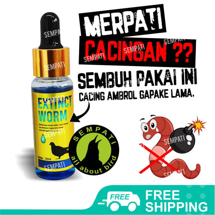 EXTINCT WORM 20 ML OBAT CACING MERPATI BASMI PARASIT OBAT CACING ...