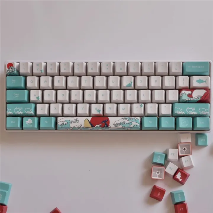 Sea Coral Keycap PBT Five Sides Dye-Subbed Spacebar 6.25U OEM Profile ...
