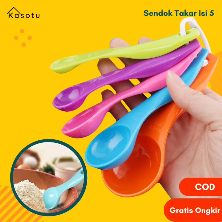 Isi 5 Sendok Takar Takaran Makan Kue Bumbu Bubuk Gram Susu Kopi Satu ...