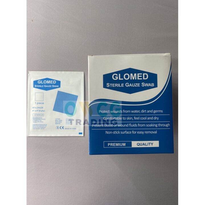[24 HOURS SHIPOUT] GLOMED 4 x 4 8 PLY Sterile Gauze Swab And SUREGUARD ...