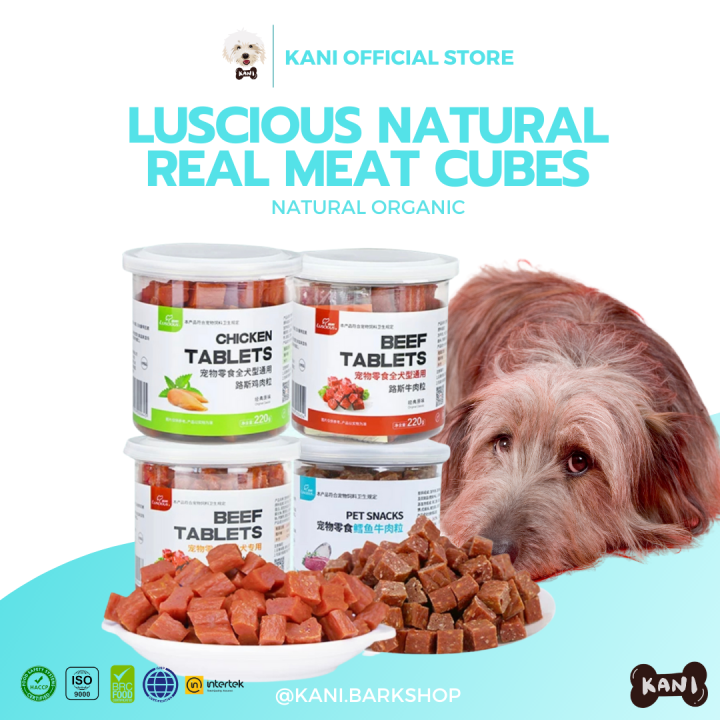 Luscious Natural Organic Meat Cubes Bites Made With Pure Meat For Dogs ...