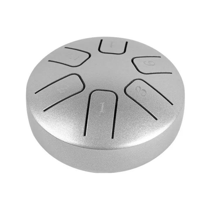 6 Notes 3.8-in-ch Mini Steel Tongue Drum Hand Pan Drum Zen Drum ...