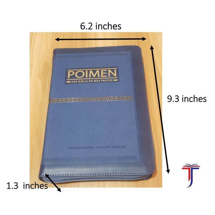 POIMEN Magandang Balita Biblia - Leather Bound Blue, Gold Edge with Zip ...