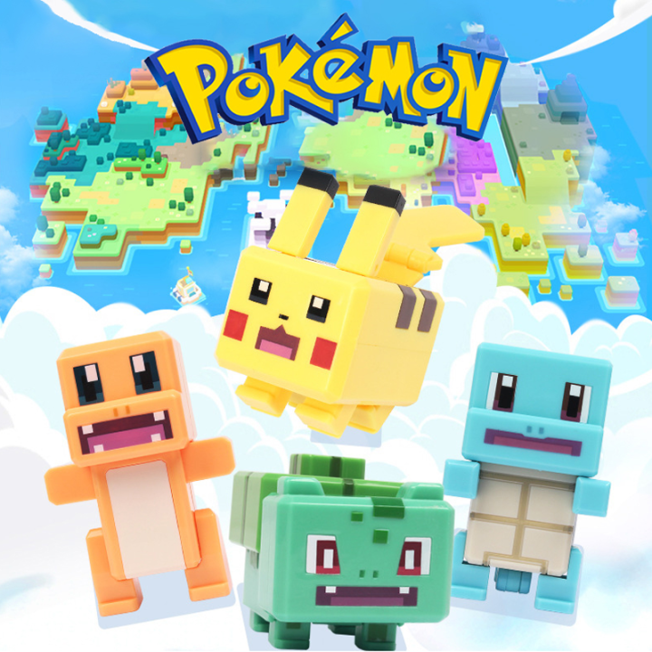 Toys Transforming Childrens Pokemon Robot Square Pikachu Squirtle Gift ...