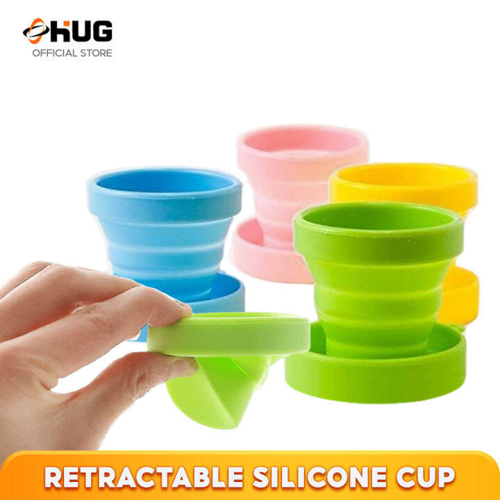 Retractable Silicone Cup Collapsible Compact Silicone, Reusable Food Grade Foldable cup WBC-004 ...