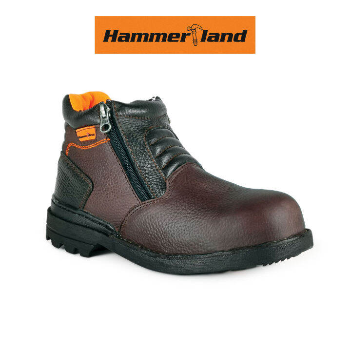 Hammerland Men Mid Cut Double Zip Safety Shoes HAM-4404 | Lazada
