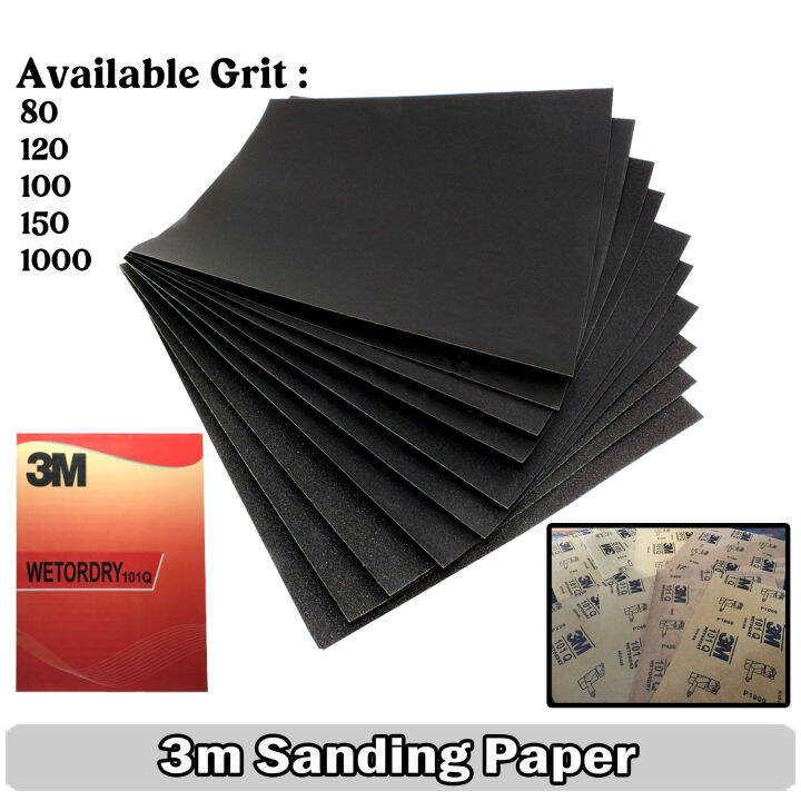 3M/ ETY Sandpaper Grit 60 - 1000 Per Piece 9 x 11 Inches | Lazada PH
