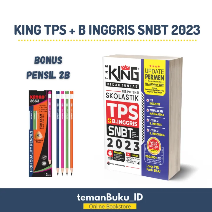 THE KING BEDAH TUNTAS TPS + BAHASA INGGRIS SNBT 2023 / SNBT 2023 / BUKU SNBT | Lazada Indonesia