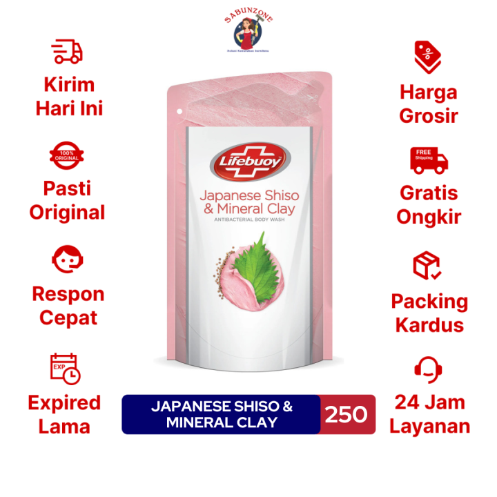 Sabun Mandi Lifebuoy Body Wash Japanese Shiso & Mineral Clay 250 ml ...
