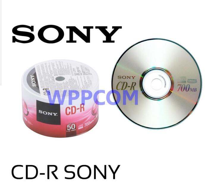 แผ่นซีดี CD CD-R ยี่ห้อ SONY แท้ ความจุ 700MB Pack 50 แผ่น | Lazada.co.th