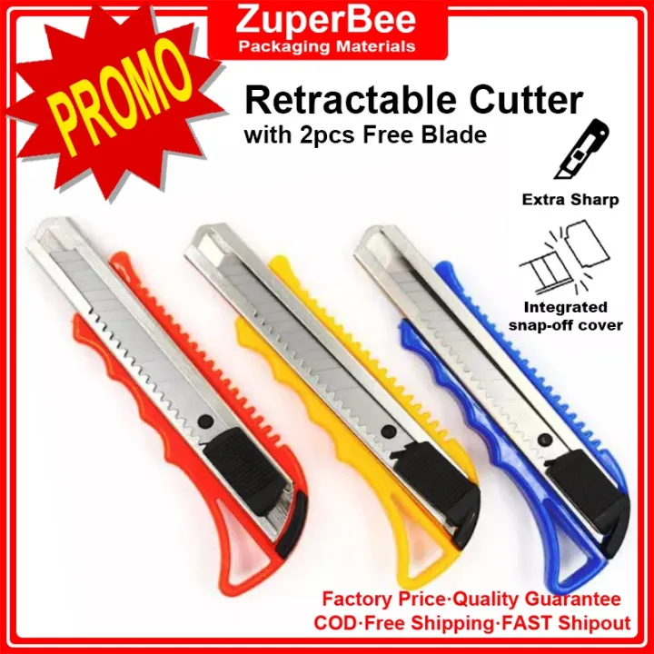 Retractable Cutter Knife w/ Free Blade Multi Purpose Hand Cutter ...