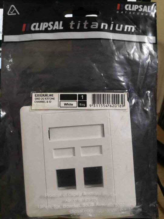 Clipsal Titanium 1 port and 2 port / Single and Double Face plate | Lazada