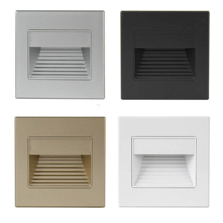 โคมไฟติดผนัง LED Radar Sensor บันได Light Embedded Nightlight 86X86 ...