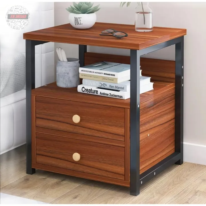 Nightstands Wooden 2 Drawer and Bedside Table Nightstand for Bedroom ...