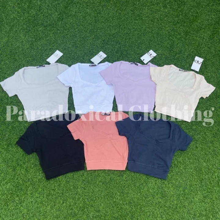 Zara Heart Gartered Crop Top | Lazada PH